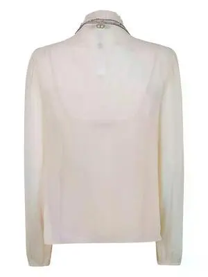TWINSET Embellished Ruffled Blouse - Neutrals