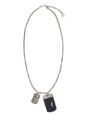 Roberto Cavalli Double-tag Pendant Necklace - Silver