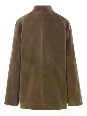 UMA WANG Velvet Jacket With Knotted Fastenings - Brown