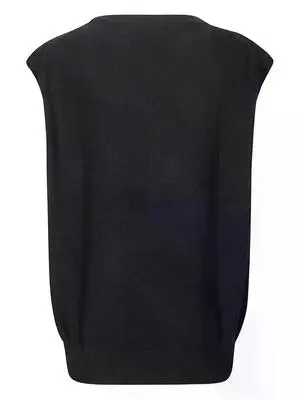 Extreme Cashmere Ribbed Deep-neckline Gilet