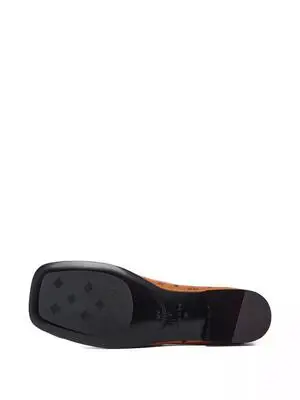 Mcm Monogram Leather Loafers