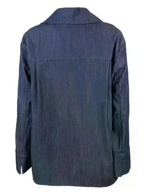 Max Mara Denim Collared Top