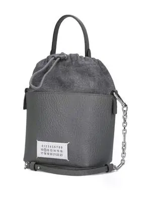 MAISON MARGIELA Small 5ac Drawstring Bucket Bag - Grey