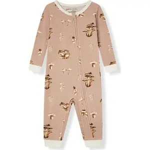 MILKBARN Organic Cotton Zipper Pajama - Mushroom