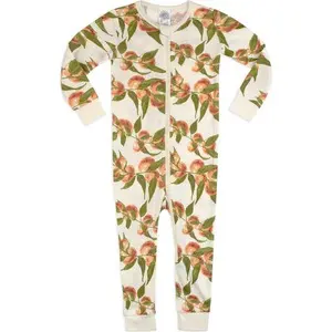 MILKBARN Organic Cotton Zipper Pajama - Peaches