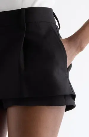 Acne Studios Ikka Layered Pleated Mini Skirt