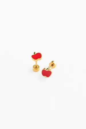 PIP POP Apple Stud Earrings