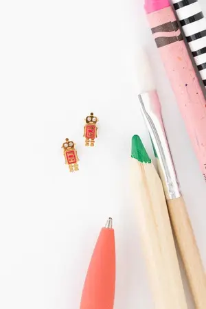 PIP POP Robot Stud Earrings