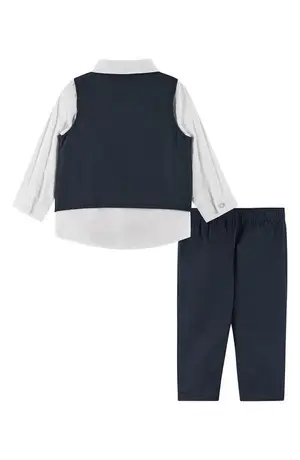 Andy & Evan Bowtie, Shirt, Vest And Pants Set - Navy