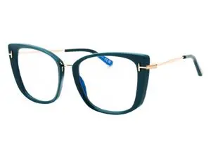 TOM FORD Cat Eye Eyeglasses - Shiny Teal/rose Gold (ft5816/b 089)