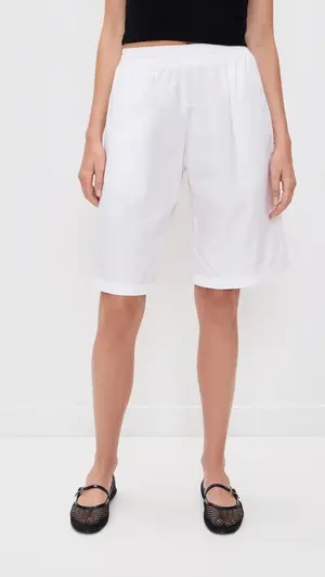 LE BOP Frances Bermuda Shorts - White