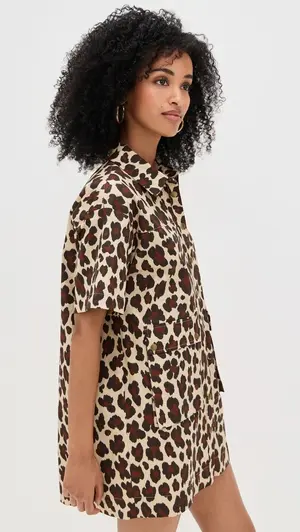 LE BOP Print Utility Mini Dress