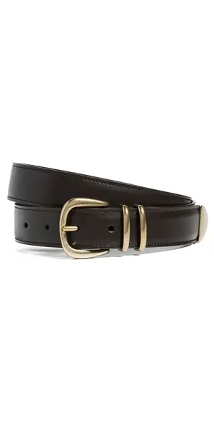 A.L.C. Carson Leather Belt - Brown/light Gold