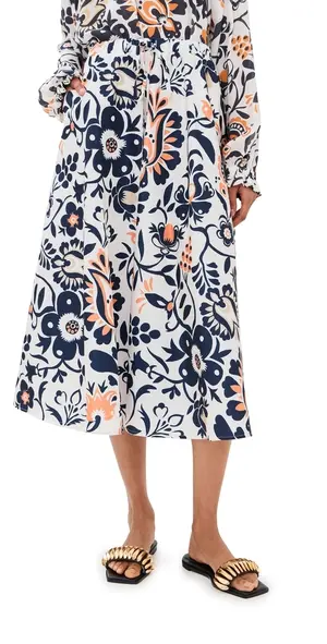 La DoubleJ Floral Print Drawstring Skirt