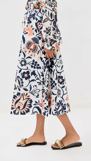 La DoubleJ Floral Print Drawstring Skirt