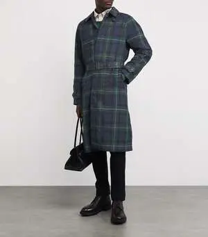 Polo Ralph Lauren Waxed Cotton Tartan Overcoat
