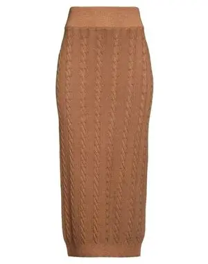 Woolrich Midi Virgin Wool Skirt - Camel
