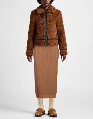 Woolrich Midi Virgin Wool Skirt - Camel