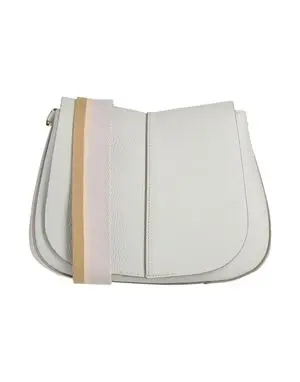 GIANNI CHIARINI Pebbled Leather Saddle Bag - Grey