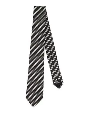 Emporio Armani Striped Necktie - Black