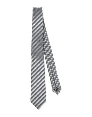 Emporio Armani Striped Necktie - Grey