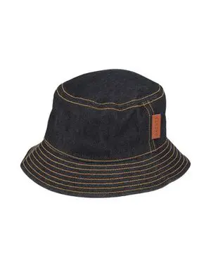 Sandro Cotton And Cowhide Bucket Hat - Blue