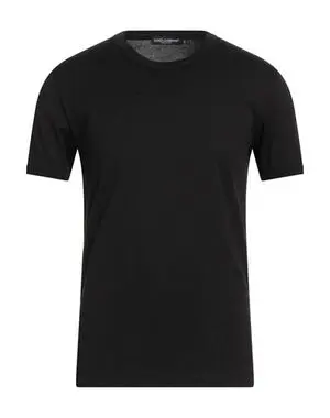 Dolce & Gabbana Man T-shirt Black Size 34 Cotton Black