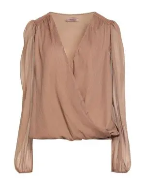 TWINSET Metallic Georgette Top