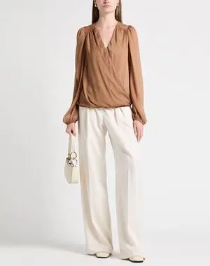 TWINSET Metallic Georgette Top