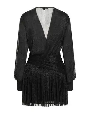 Maje Metallic Tulle Flared Mini Dress