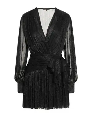 Maje Metallic Tulle Flared Mini Dress