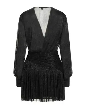 Maje Metallic Tulle Flared Mini Dress