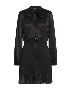Maje Mini Shirred Twill Dress