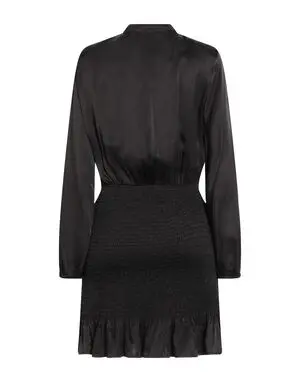 Maje Mini Shirred Twill Dress
