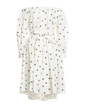 Maje Mini Flared Polka-dot Dress - White