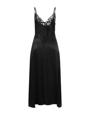 Sandro Viscose Maxi Dress With Lace Trims