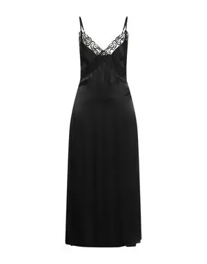 Sandro Viscose Maxi Dress With Lace Trims