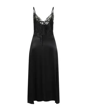 Sandro Viscose Maxi Dress With Lace Trims