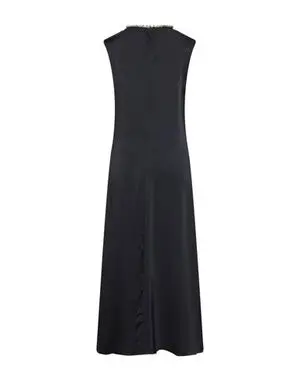 Sandro Maxi Dress With Appliqués And Crystals