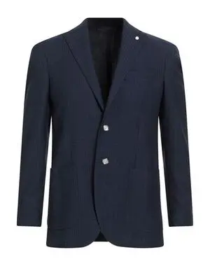 LUIGI BIANCHI MANTOVA Blazer Midnight Size Wool - Blue