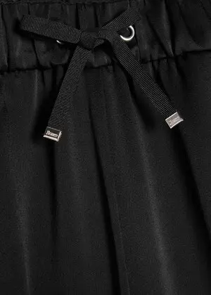 Herno Wide-leg Crepe De Chine Trousers - Black