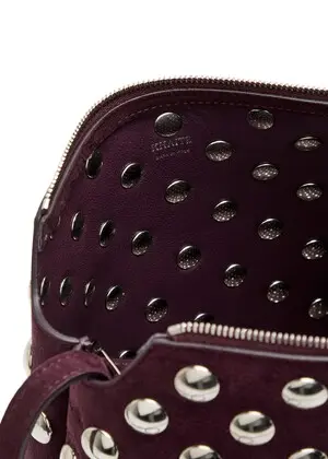Khaite Lina Medium Studded Cross-body Bag - Burgundy