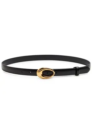 Khaite Olivia Leather Belt - Black