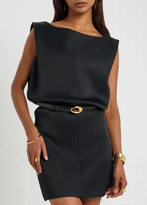 Khaite Olivia Leather Belt - Black