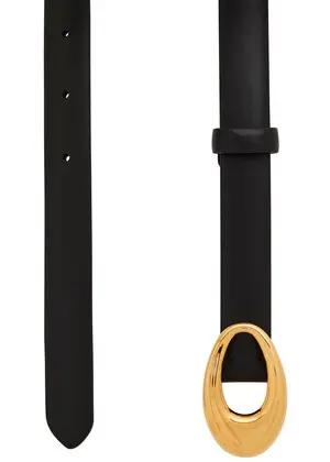 Khaite Olivia Leather Belt - Black