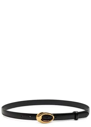 Khaite Olivia Leather Belt - Black