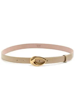 Khaite Olivia Leather Belt - Nude