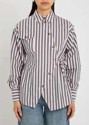 DAMSON MADDER Striped Cotton-poplin Shirt