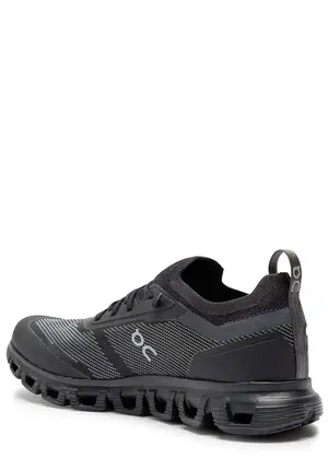 On Cloud 6 Versa Panelled Mesh-knit Sneakers - Black