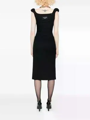 MARINE SERRE Virgin Wool Sleeveless Dress